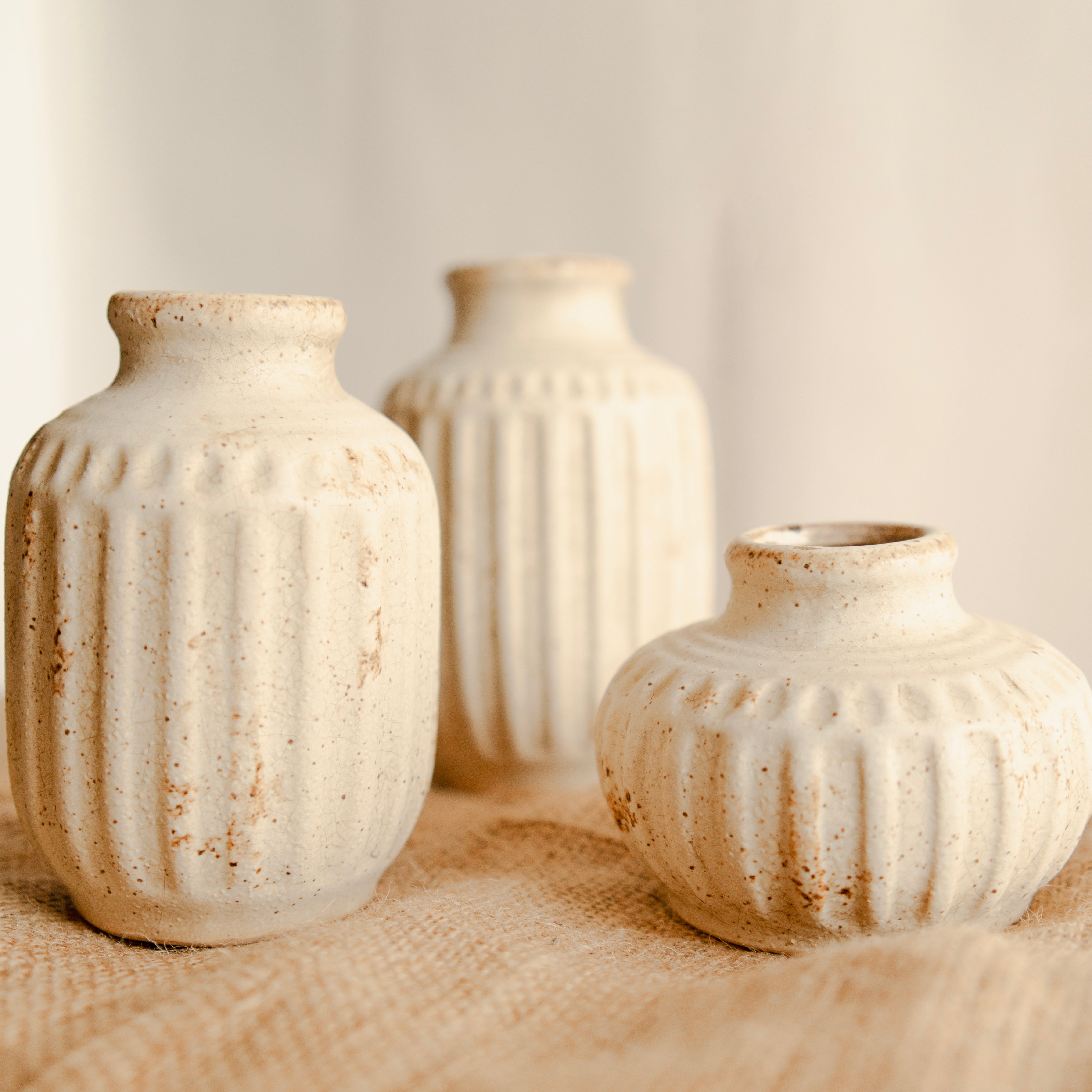 The Rustic Pottery family-Set of 3 – Banjara Market