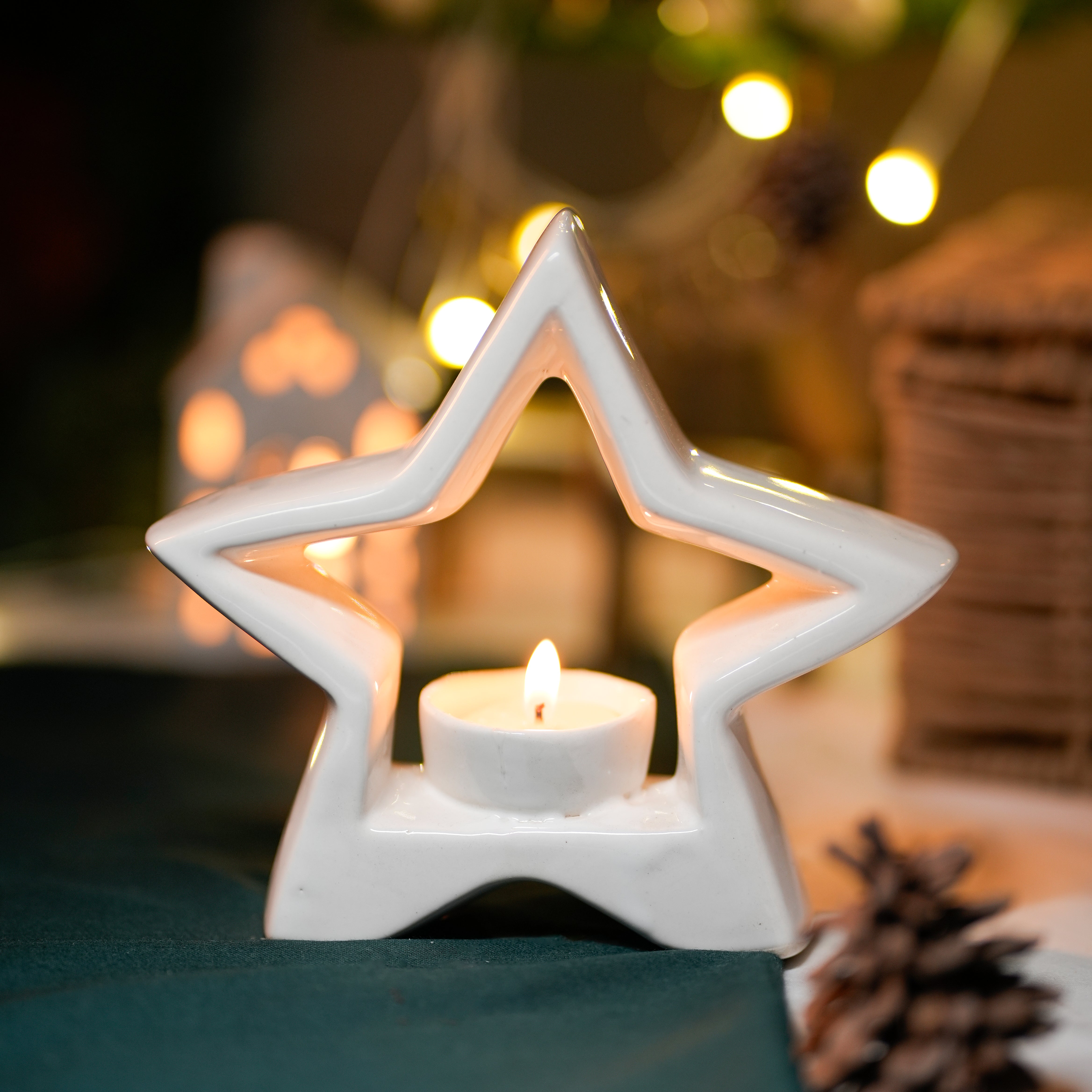 Star-Shaped Tea Light Holder – Banjara Market