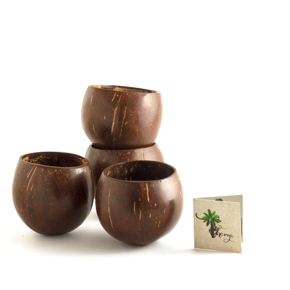 Thenga Coconut Shell Cups | Eco-Friendly - Set of 4 – Banjara Market