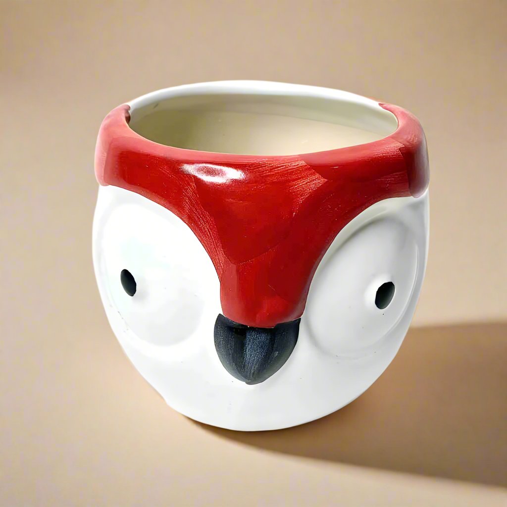 Banjara Market | Red-White Penguin Pot