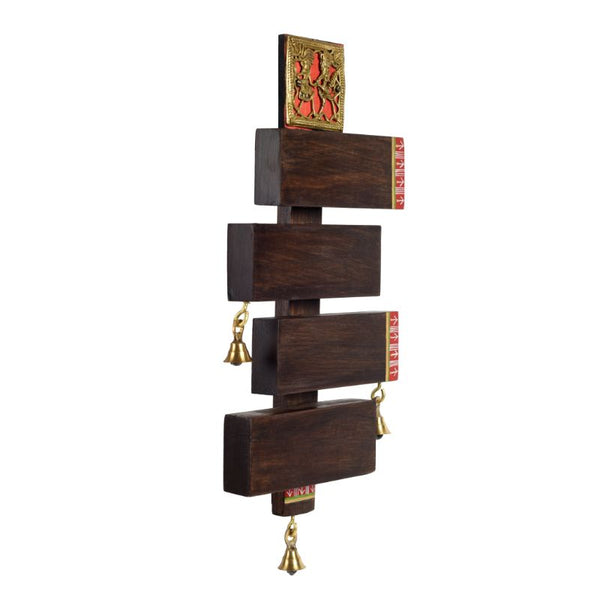 Warli Art Mango Wood and Brass Plain Name Plate (5.5 X 1.5 X 14 Inch ...